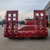 China Steel Suspension Low Flat-Bed Semi-Trailer for Hydraulic Tow Truck 3axle Flatbed for sale