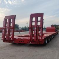 China Steel Suspension Low Flat-Bed Semi-Trailer for Hydraulic Tow Truck 3axle Flatbed for sale