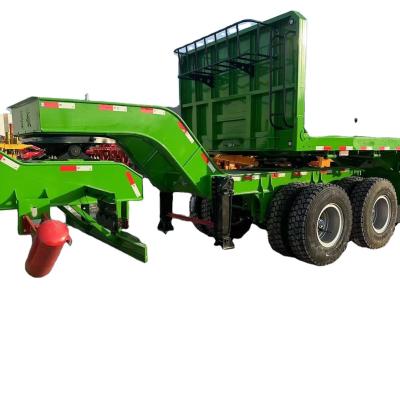 China Customizable Steel 3-Axle Double-Trailer Semi-Trailer for Truck Trailer Efficiency for sale