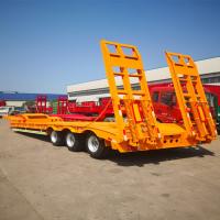 China 120T Max Payload Steel Excavator Trailers for Heavy Equipment Transportation Solution for sale