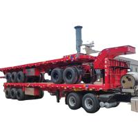 China 15 Workdays Production Time Flatbed Container Truck Trailer for Cargo Transportation for sale