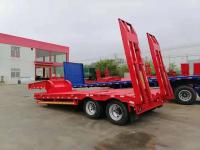 China 60 80 100 Tons Gooseneck Semi-Trailer Low Loader Truck Trailer for Customers Optional for sale