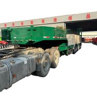 China 64T Max Payload Follow-up Steering 6-Axle Low-Flat Semi-Trailer for in Southeast Asia for sale