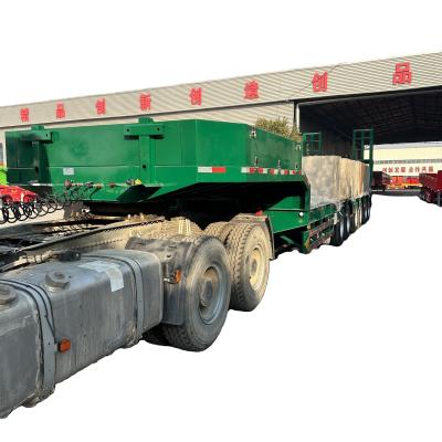 China 64T Max Payload Follow-up Steering 6-Axle Low-Flat Semi-Trailer for in Southeast Asia for sale