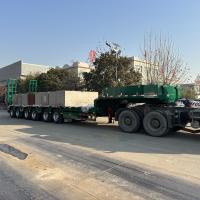 China 64T Max Payload Follow-up Steering 6-Axle Low-Flat Semi-Trailer for in Southeast Asia for sale
