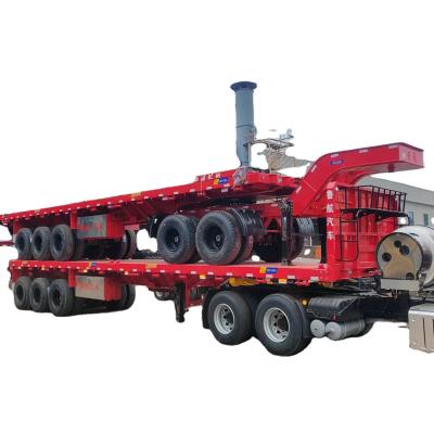China Steel Flatbed Semi-Trailer for Low Timber Transport 15 Workdays Production Time Steel for sale