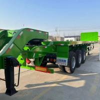 China Steel Flatbed Semi-Trailer for Low Timber Transport 15 Workdays Production Time Steel for sale
