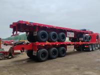 China Steel Flatbed Semi-Trailer for Low Timber Transport 15 Workdays Production Time Steel for sale