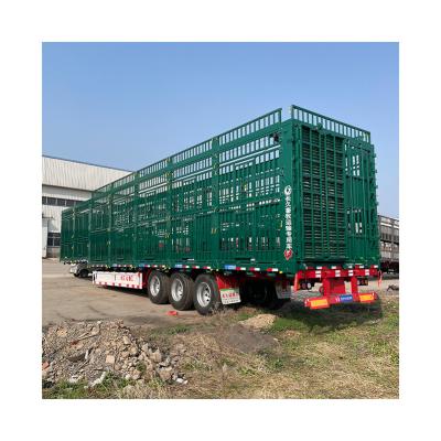 China Livestock Cattle Cow Animal Transport Semi-Trailer with Customized Design and Trailer for sale