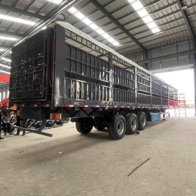 China Semi-trailer Special for Versatile Customized 3 Axle Storage Grid Stake Fence Semi Trailer for sale