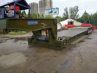 China Detachable Ultra-Low Flat Semi-Trailer for Cross-Border Heavy-Duty Steel Construction for sale