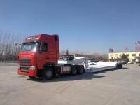 China Detachable Ultra-Low Flat Semi-Trailer for Cross-Border Heavy-Duty Steel Construction for sale