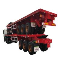 China 15 Workdays Production Time Flatbed Truck Semi-Trailer with and 13T 14T 16T 18T Axle for sale