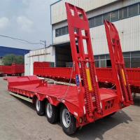 China Lowbed Trailers 3 Axles Gooseneck Frame Lowbed Semi Trailer 23220*3600*2750mm Customizable for sale