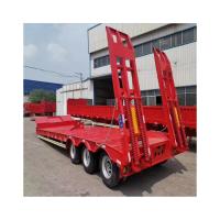 China 15 Workdays Production Time Lowbed Semi Trailer 60 Ton and Durable Max Payload 120T for sale