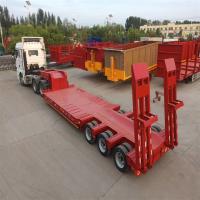 China 15 Workdays Production Time Lowbed Semi Trailer 60 Ton and Durable Max Payload 120T for sale