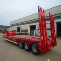 China 15 Workdays Production Time Lowbed Semi Trailer 60 Ton and Durable Max Payload 120T for sale