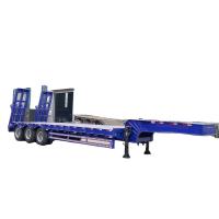 China Mechanical Suspension/Air suspension 3-axle low flatbed truck semi-trailer for heavy-duty for sale