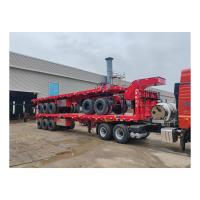 China Truck Trailer 60 ton 80 Ton 3 Axles 40ft Super Link Flatbed Semi Trailer for Transport for sale