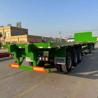 China Truck Trailer 60 ton 80 Ton 3 Axles 40ft Super Link Flatbed Semi Trailer for Transport for sale