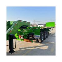 China Professional Trucks Low Timber Transport Flatbed Double Axles Super Link Semi-Trailer for sale
