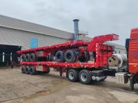China 13T 16T 20T Axle Flatbed Semi Trailer for Container and Bulk Cargo Transportation for sale