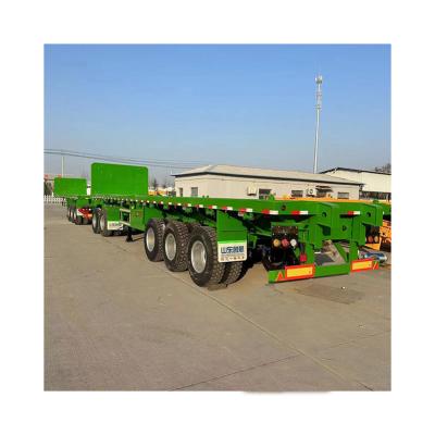 China Mechanical Suspension Double Axles Super Link Semi Trailer for 20 Ft 40 Feet Container for sale