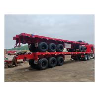 China 120T Max Payload 40 ft 3 Axles Mechanical Suspension Container Flatbed Semi Trailer for sale