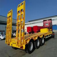 China 120T Max Payload Steel Flatbed Semi Trailer for Heavy Duty Transportation Solution for sale
