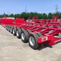 China Flatbed Semi-Trailer for Tower Transport 40T Max Payload 13T 14T 16T 18T Axle for sale