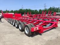 China 13T 7-Axle 20ft 40ft Container Chassis with Gooseneck Skeleton Truck Frame Semi-Trailer for sale