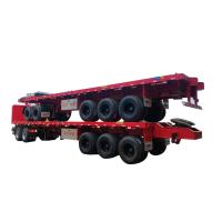 China 40ft 60ton Interlink Super Link Flatbed Semi-Trailer with Heavy Duty Steel Construction for sale