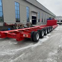 China 13T 7-Axle 20ft 40ft Container Chassis with Gooseneck Skeleton Truck Frame Semi-Trailer for sale