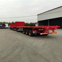 China 16T 2 Axles Flatbed 20ft 40ft 45ft 30-80 Tons Container Semi Truck Trailer for sale