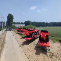 China 16T 2 Axles Flatbed 20ft 40ft 45ft 30-80 Tons Container Semi Truck Trailer for sale