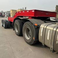 China 13 meter Low Bed Tipper Flatbed Truck Wall Semi Trailer for Market transport for sale