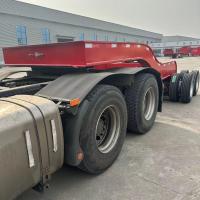 China 13 meter Low Bed Tipper Flatbed Truck Wall Semi Trailer for Market transport for sale