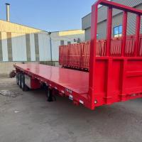 China 2024 Tri-axles 40FT Container Trailer Customizable Flatbed Trailer for Within Budget for sale