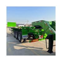 China Full Type Flatbed Skeleton 20FT Shipping Container Dolly Transport Trailer with Turntable Drawbar for sale