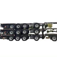 China 40T Max Payload Extendable Sliding Skeletal Container Chassis for HUAXIANG Truck Trailers for sale