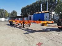 China 40T Max Payload Extendable Sliding Skeletal Container Chassis for HUAXIANG Truck Trailers for sale