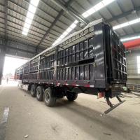China 60 Tons 3 Axles Fence Semi Trailer for Goods Vegetable and Livestock Versatile Hauling for sale