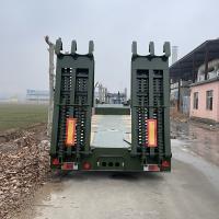 China 120T Max Payload 20ft 40ft 2 Axles 3Axles Extendable Lowbed Lowboy Flatbed Semi Trailer Truck for Truck Trailer for sale