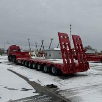 China Customers Optional Semi-Trailer Heavy Duty Flatbed Semi Trailer with 7 8 9 Axles for sale