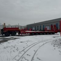 China Customers Optional Semi-Trailer Heavy Duty Flatbed Semi Trailer with 7 8 9 Axles for sale