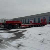 China Customers Optional Semi-Trailer Heavy Duty Flatbed Semi Trailer with 7 8 9 Axles for sale