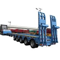 China Customized 16500*2550*3580mm Flatbed Semi Trailer for Heavy-Duty Transportation for sale