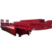 China 13T 14T 16T 18T Axle Multi-axle Flatbed Low Bed Trailer for Heavy Machinery Transport for sale