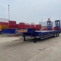 China 13T 14T 16T 18T Axle Multi-axle Flatbed Low Bed Trailer for Heavy Machinery Transport for sale