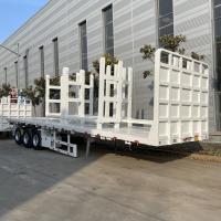China Standard 28Ton Landing Gear Log Low Bed Semi Trailer For Wood Timber Lumber Forest Load Transport for sale